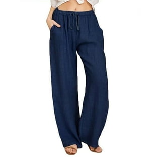 Collections Etc Comfy Knit Pants with Elastic Drawstring Waistband with ...