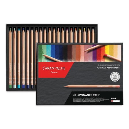 Caran d'Ache, Luminance 6901, Dry Permanent Colored Pencils, 20 Colors ...