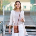 Elegant Women Small Crossbody Flower Pattern Crossbody Bag PU Leather ...