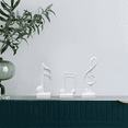 3Pcs Music Note Decor, Gifts Musical Figurine Modern Statue Sculpture ...