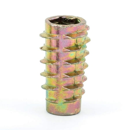 TILIYHELLO Pack of 50 Zinc Threaded Inserts, Hexagonal, M6 Internal ...