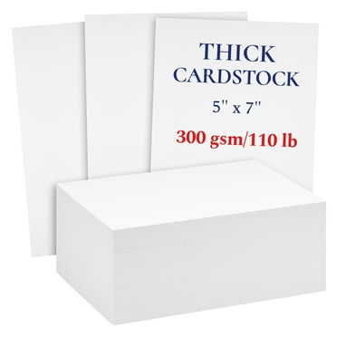 Hamilco Blank Cards 5x7 White Cardstock Paper 100 lb Cover Card Stock ...