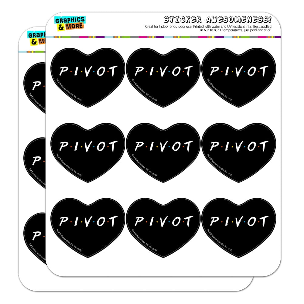 Friends PIVOT Heart Shaped Planner Calendar Scrapbook Craft Stickers ...
