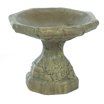 Solid Rock Stoneworks Concrete Reeded Birdbath - 28" Tall - Indigo - Walmart.com