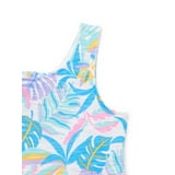 Wonder Nation Girls Tiered Dress with Bow Back Sizes 4-18 Plus Summer ...