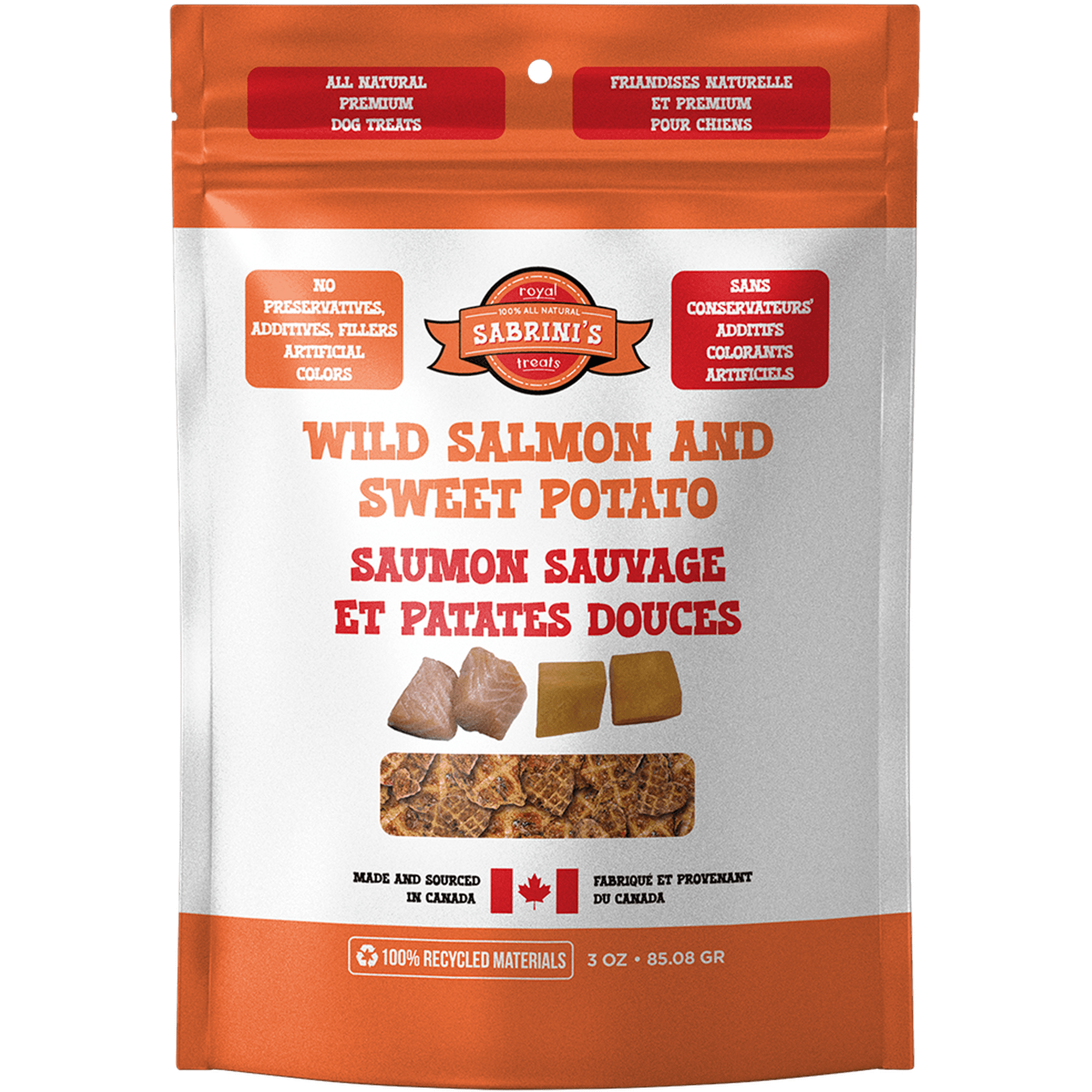Click here for Sabrinis Royal Treats Wild Salmon And Sweet Potato... prices