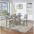 Light Grey Finish 5pc Counter Height Dining Set Counter Height Dining ...