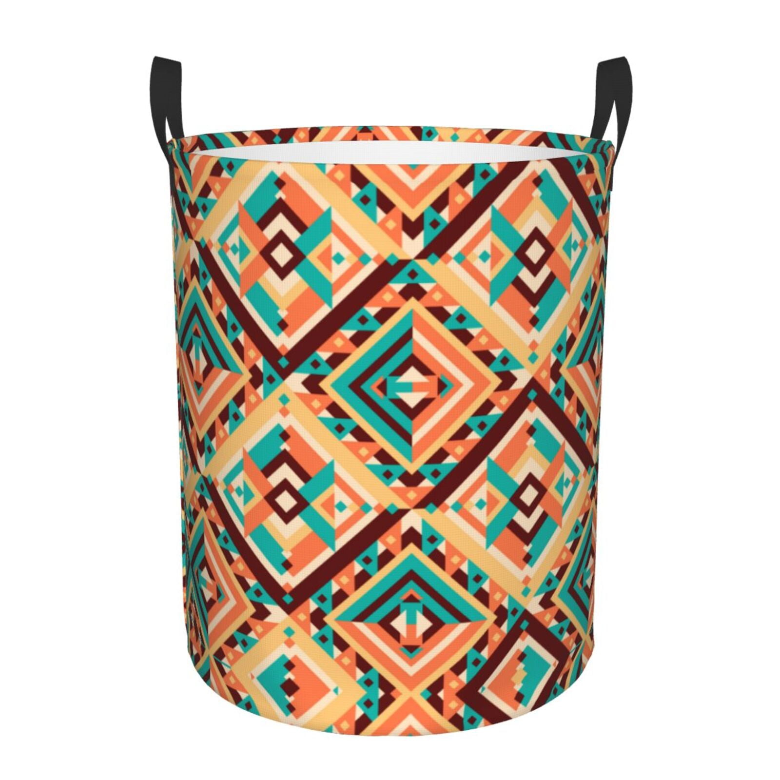 XMXT Collapsible Laundry Basket, Aztec Tribal Geometric Print ...