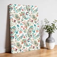 Blue Red Floral Canvas Wall Art for Living Room, Watercolor Abstract ...