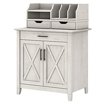 Bush Furniture Key West Secretary Desk with Storage and Desktop ...
