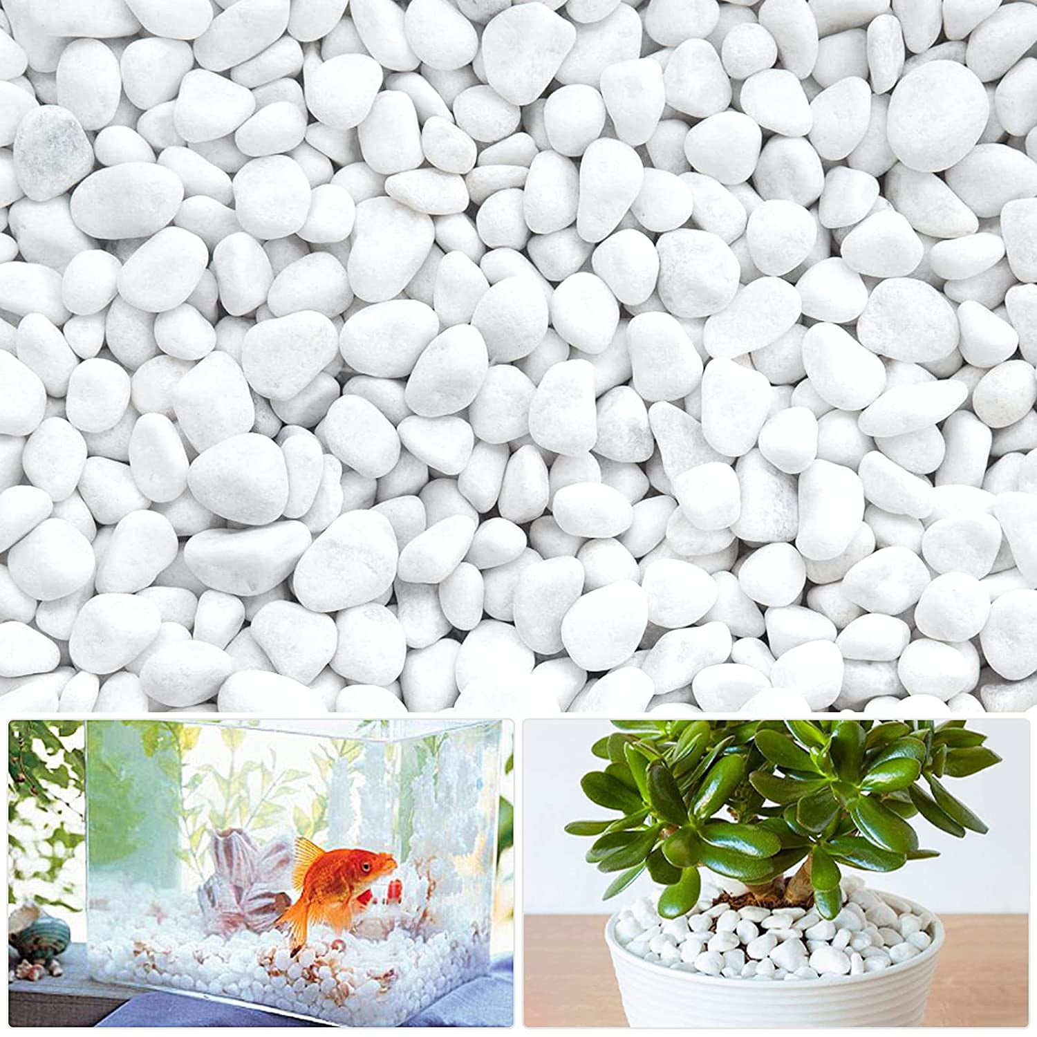 Click here for Jinsinto Decorative Stones White Pebbles Small Dec... prices