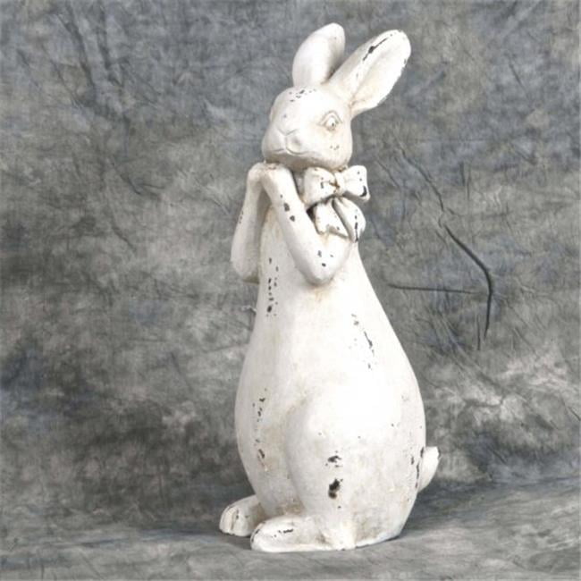 Distressed White Decorative French Chic Bunny Figurune - Walmart.com