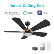 Carro Woodrow 52-inch Smart Ceiling Fan with Remote, Light Kit Included ...