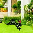 wefuesd garden decor easter bunny wrought iron outdoor garden ...