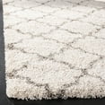SAFAVIEH Hudson Jaye Geometric Shag Area Rug, Ivory/Grey, 8' x 10 ...