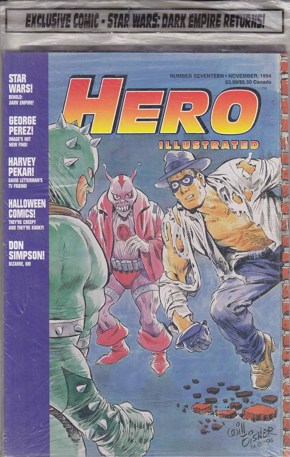 Hero Illustrated Issue #17 (with card) VF ; Warrior Comic Book ...