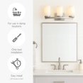 3-Light, Curved Bar Design, Frosted Glass Glow, Dimmable, Up/Down ...