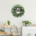 "WhizMax 20"" Eucalyptus Wreath with Welcome Sign, Large Home Outside ...