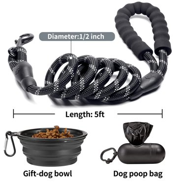 Lot of 2 Pink Nylon 5 Foot Dog Leashes Durable Double Padded Grip ...
