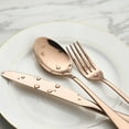 Rose Gold Silverware Set, 20 Piece Stainless Steel Flatware Cutlery Set ...