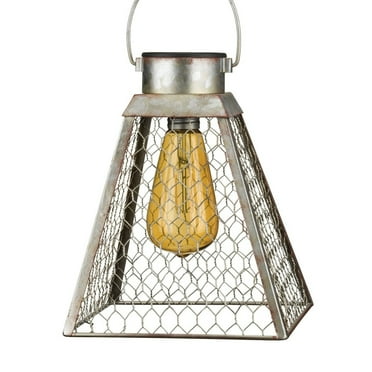 Evergreen 14.3" Edison Solar Lantern - Walmart.com
