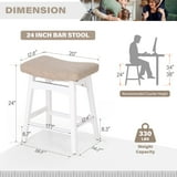 Summit Living 24’’ Counter Height Wood Bar Stools Set of 4 for Kitchen ...