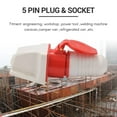 16 Amp 5 pin Plug & Socket Weatherproof IP44 3 Phase 380415v 3P + N ...