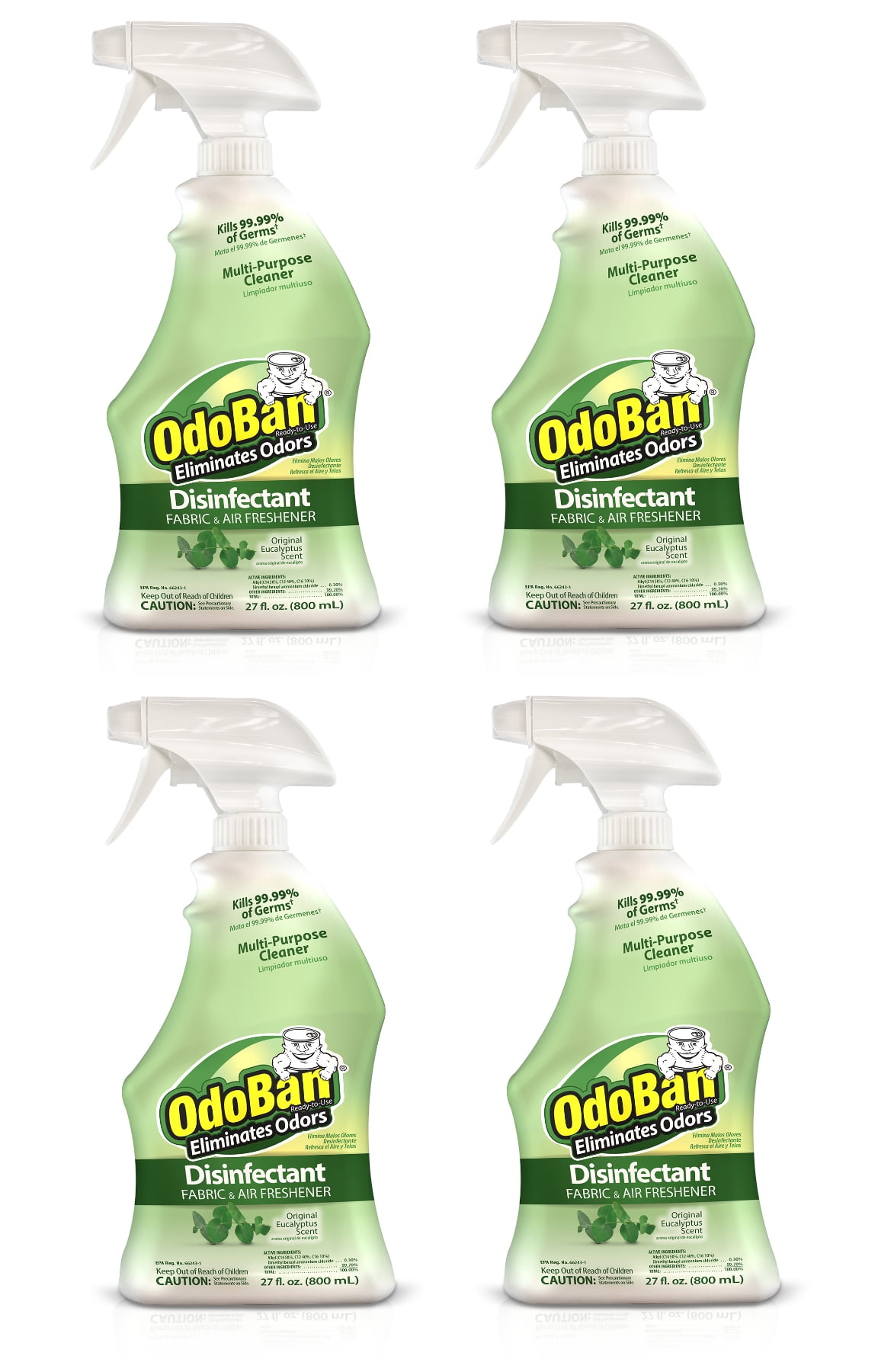 OdoBan Odor Eliminator and Disinfectant, Eucalyptus Scent, 27oz Ready ...