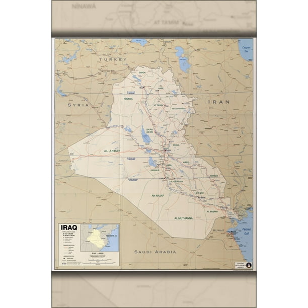 24"x36" Gallery Poster, cia map of iraq 2003 - Walmart.com