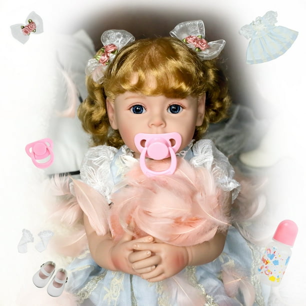 Lifelike Reborn Baby Dolls Girl, 18 Inch Realistic Baby Doll Silicone ...