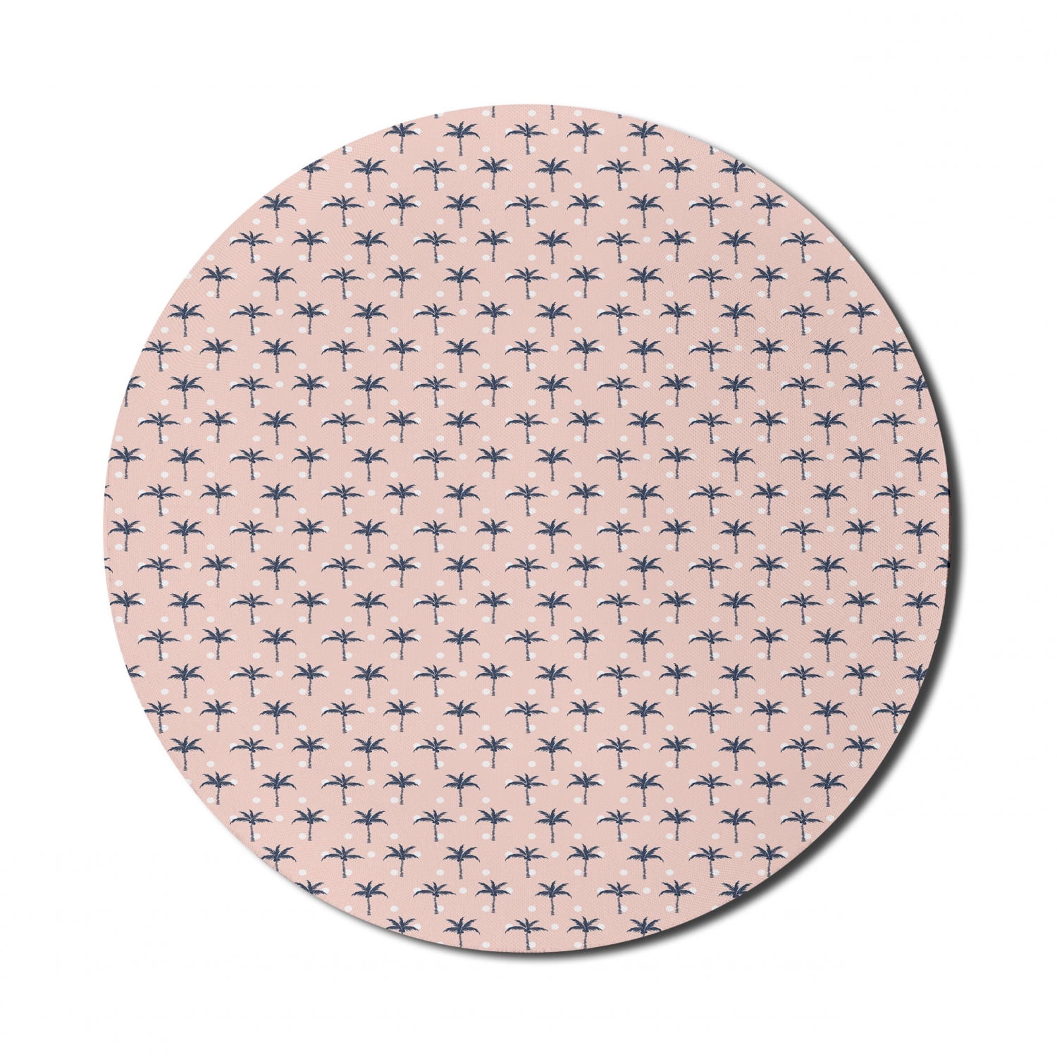 Exotic Mouse Pad for Computers, Retro Style Hawaiian Theme Design of Palm Trees and Polka Dots ...