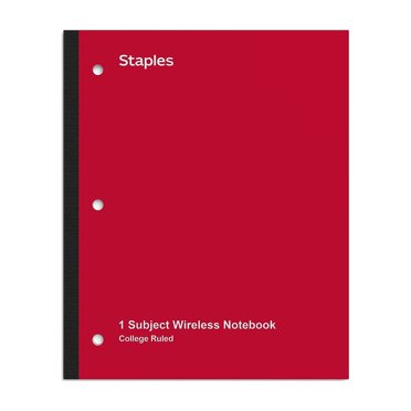 TRU RED Premium 1-Subject Notebook 4.38" x 7" College Ruled 80 Sheets ...