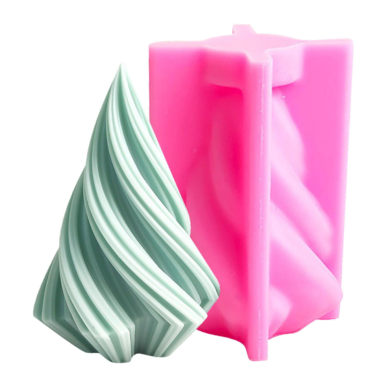 Spiral Shape Silicone Molds | 3D Spiral Cone Shape Column Candle Molds ...