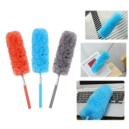 Extendable Feather Duster Dust Wiper Telescopic Handle Frond Microfiber ...