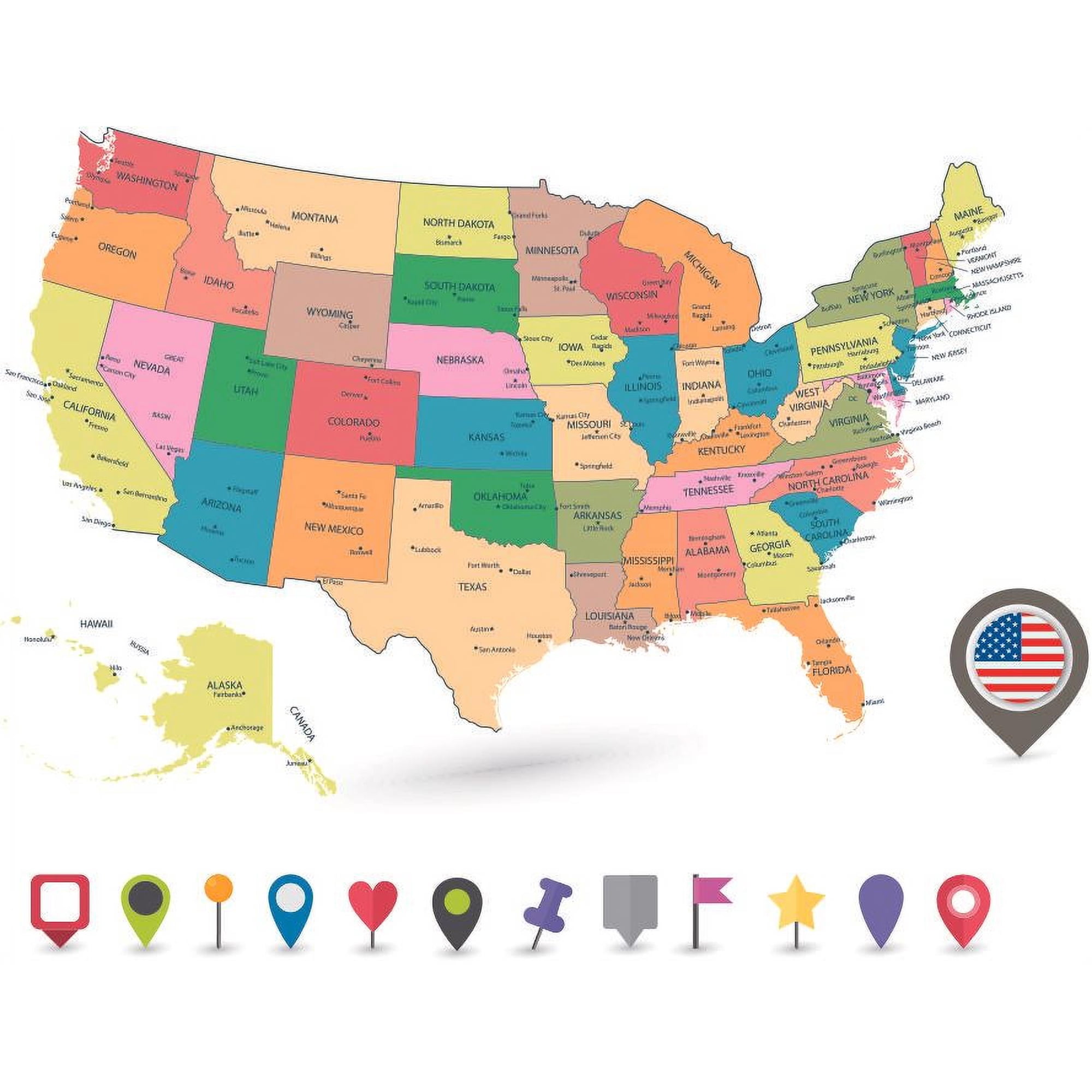 Usa Map Without State Names