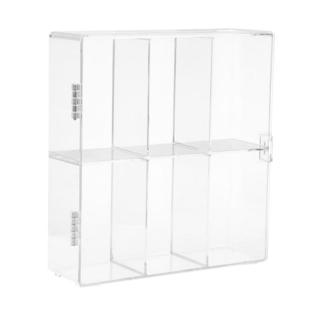 Acrylic Display Rack Transparent Dustproof 6-Compartment Shelves for ...