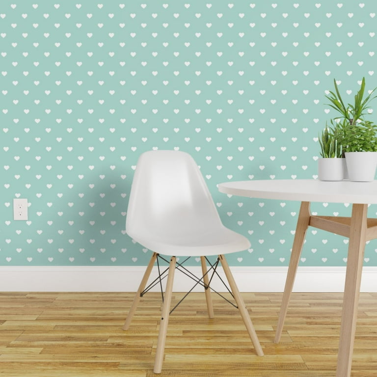 Mint Green Polka Dot Wallpaper