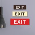 Basic EXIT Door / Wall Sign - Dark Brown - Small - Walmart.com