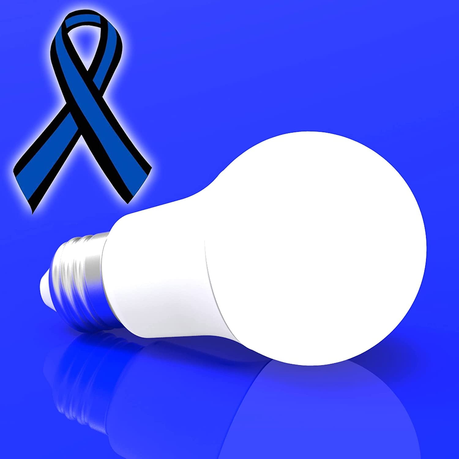AmeriLuck Colored A19 LED Light Bulb, Deep Cobalt Blue with Black Light ...