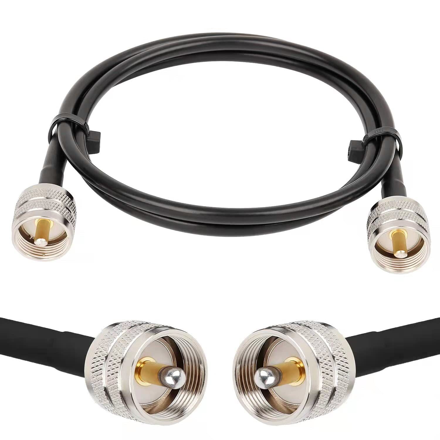 3ft Low Loss RG58 CB Cable UHF Male to Male CB Coax Cable, MOOKEERF ...