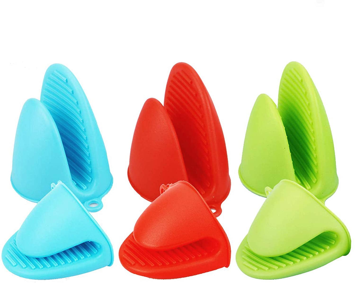 3 Pairs Mini Oven Gloves Silicone Heat Resistant Cooking Pinch Mitts ...