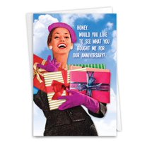 NobleWorks Funny Anniversary Greeting Card w/ 5x7 Envelope (1 Card ...