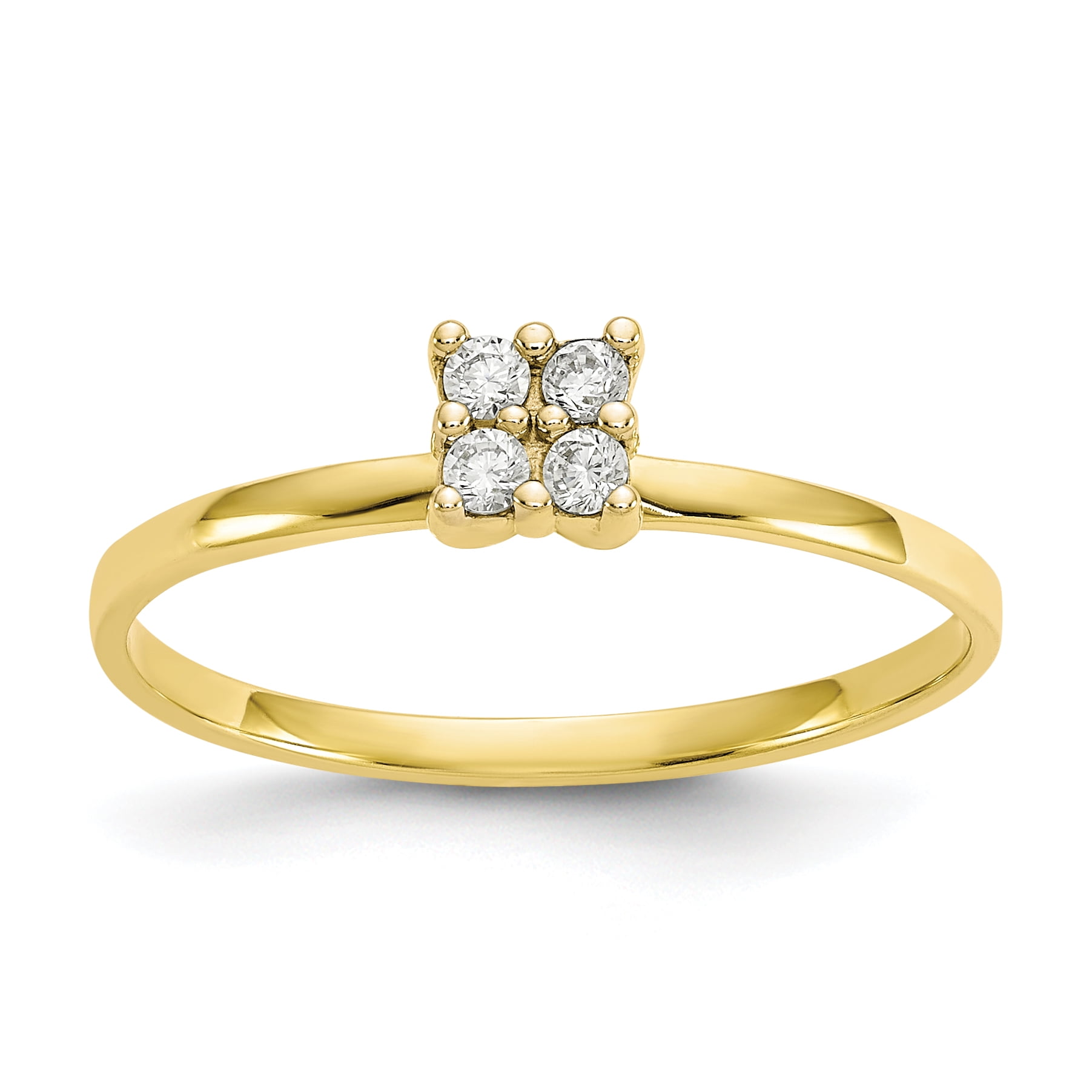 Click here for Saris And Things 10k Yellow Gold Cz Promise Ring 7 prices