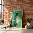 Affixzi Emerald Green Book Nook Print, Reading Girl Wall Art, Cozy ...