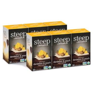 Steep By Bigelow organic dandelion and peach rooibos and green tea 20 ...