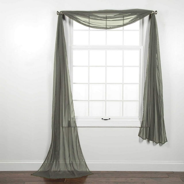 Solid Sheer Window Scarf | Decotex - Walmart.com