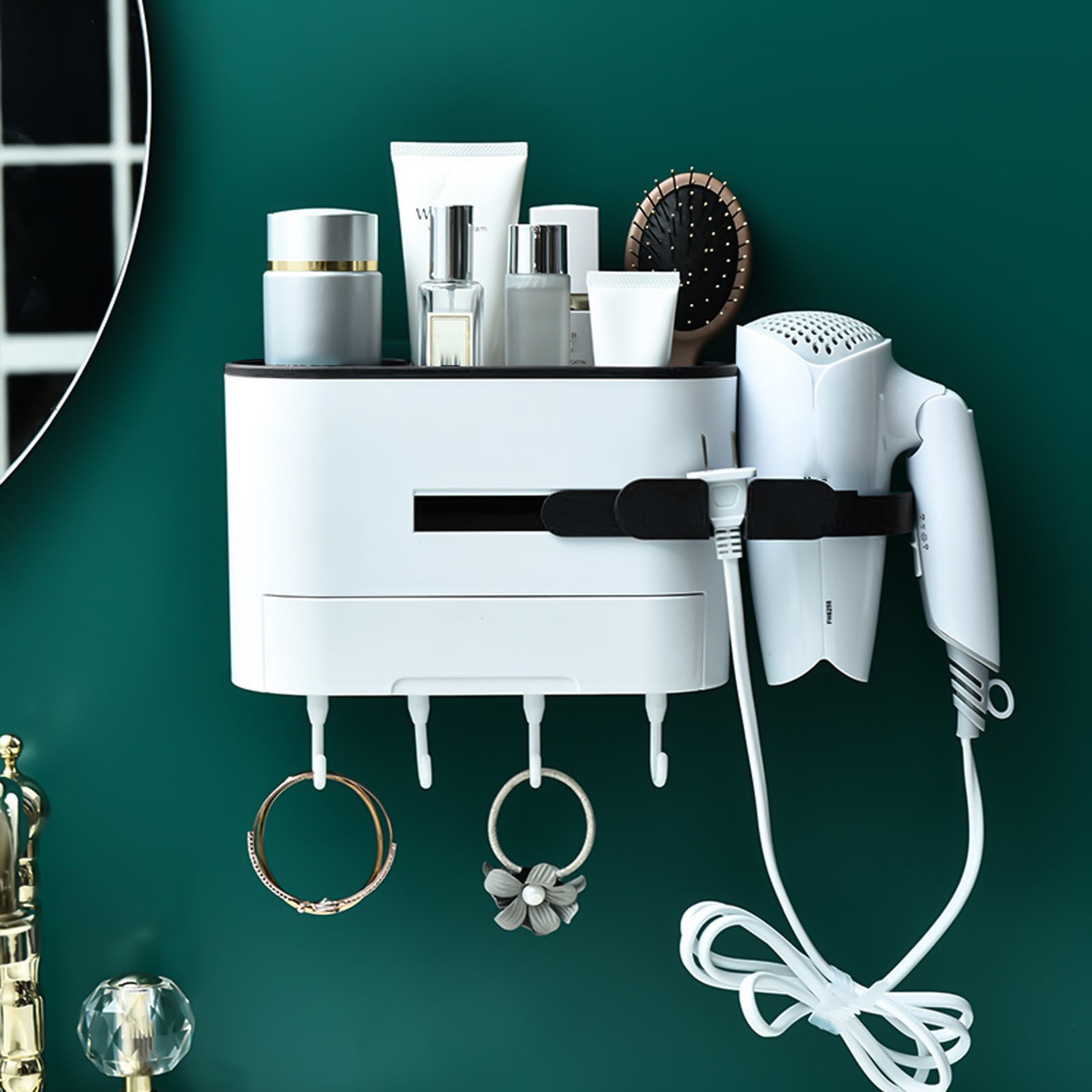 Click here for Smihono Bathroom Organizer Hair Dryer Holder Wall... prices