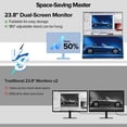 UPERFECT Folding Monitor - 23.8" 100Hz Dual Monitor Portable ...
