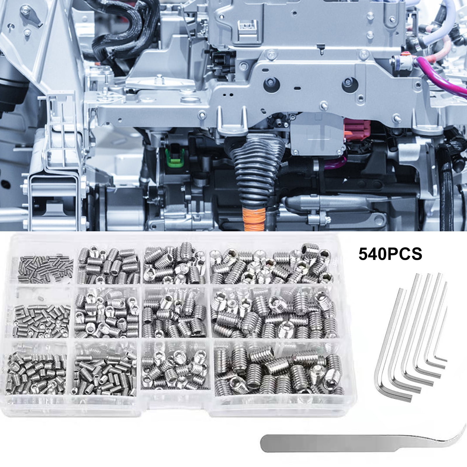 XWQ 540Pcs M2/3/4/5/6/8 Flat-end Screw Standards Compliant High ...