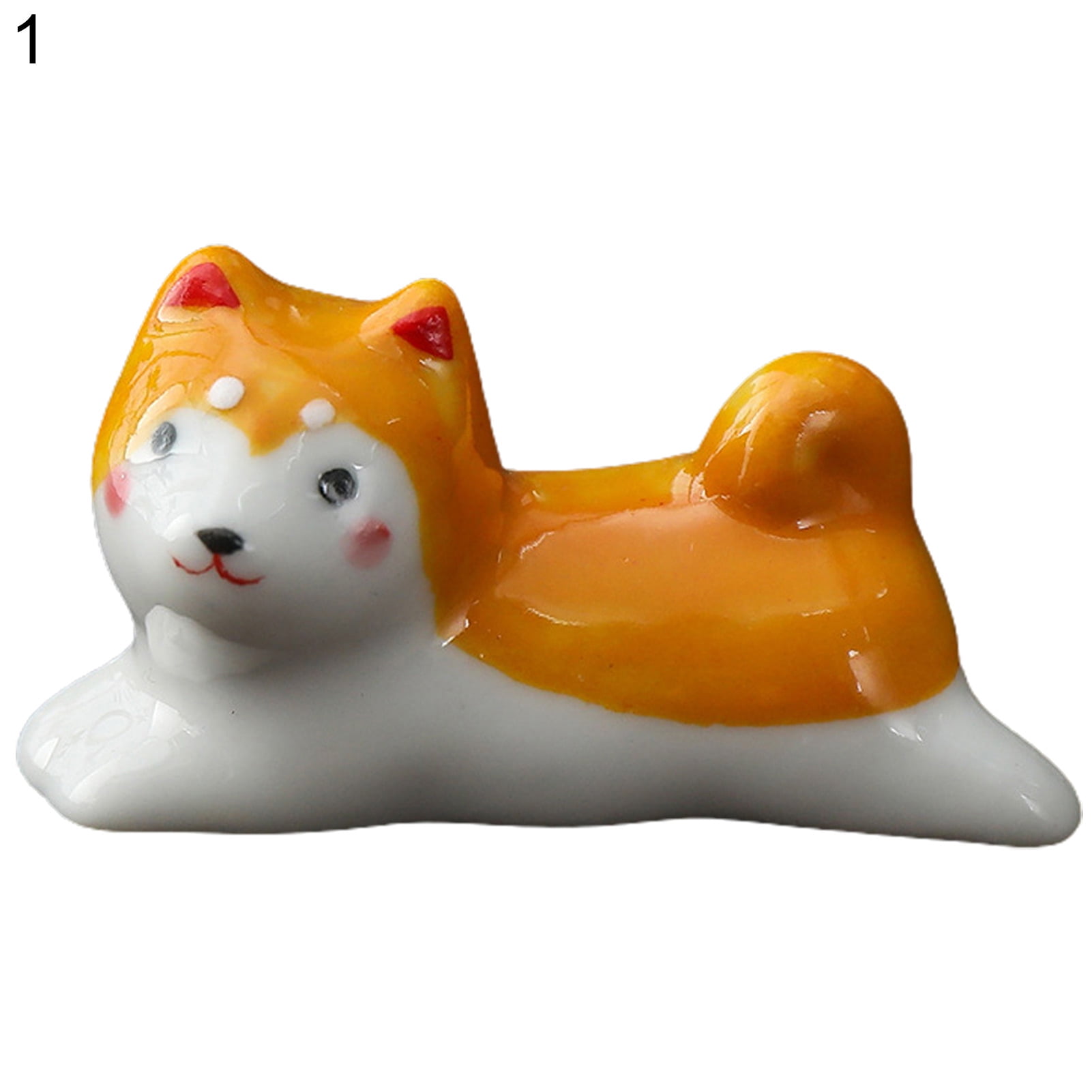 Fusipu Chopsticks Holder Cute Pattern Wide Application Ceramic Animal ...